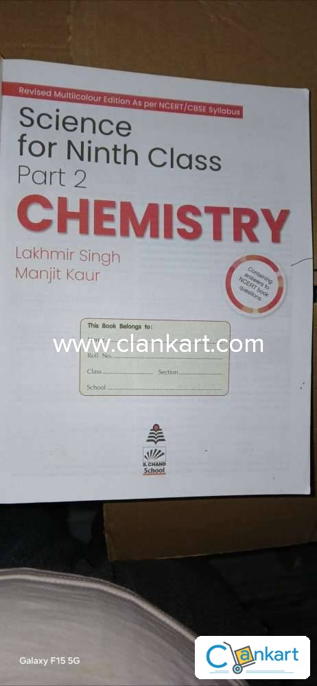 Buy 'SCIENCE CHEMISTRY For NINTH CLASS Part 2' Book In Excellent ...
