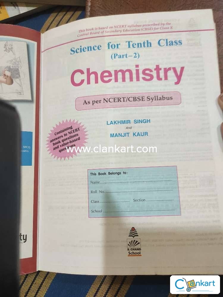 Buy Science For Class 10 Part 2 Chemistry By Lakhmir Singh 2020 2021