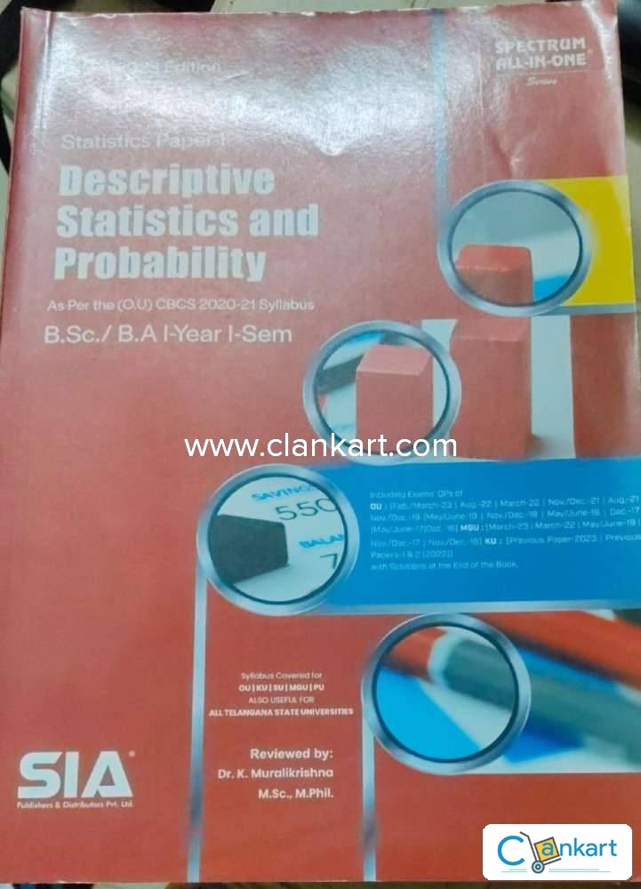 Buy 'statistics Paper-1' Book In Good Condition At Clankart.com