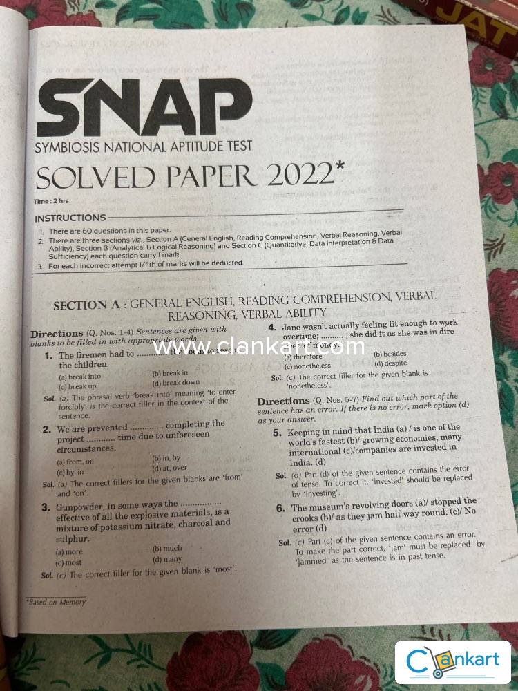 Buy 'MAP THE SNAP By Arihant' Book In Excellent Condition At Clankart.com