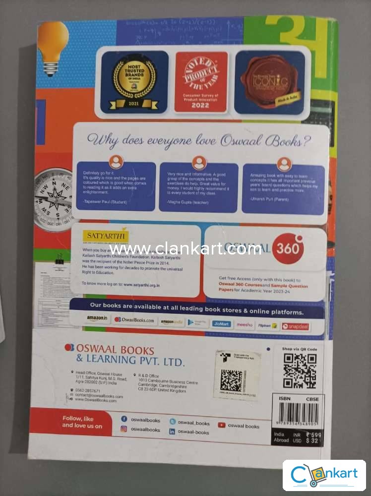 Buy 'Oswaal CBSE Class 10 Social Science Question Bank (2024 Exam ...