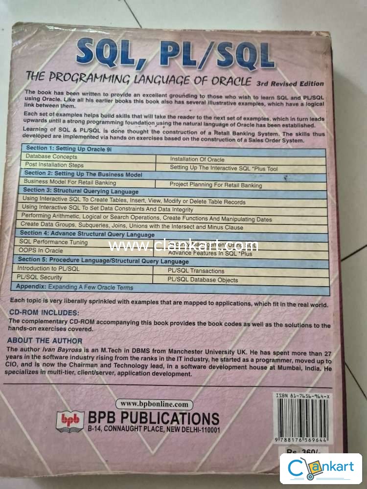 Buy 'sql-pl-sql' Book In Fair Condition At Clankart.com