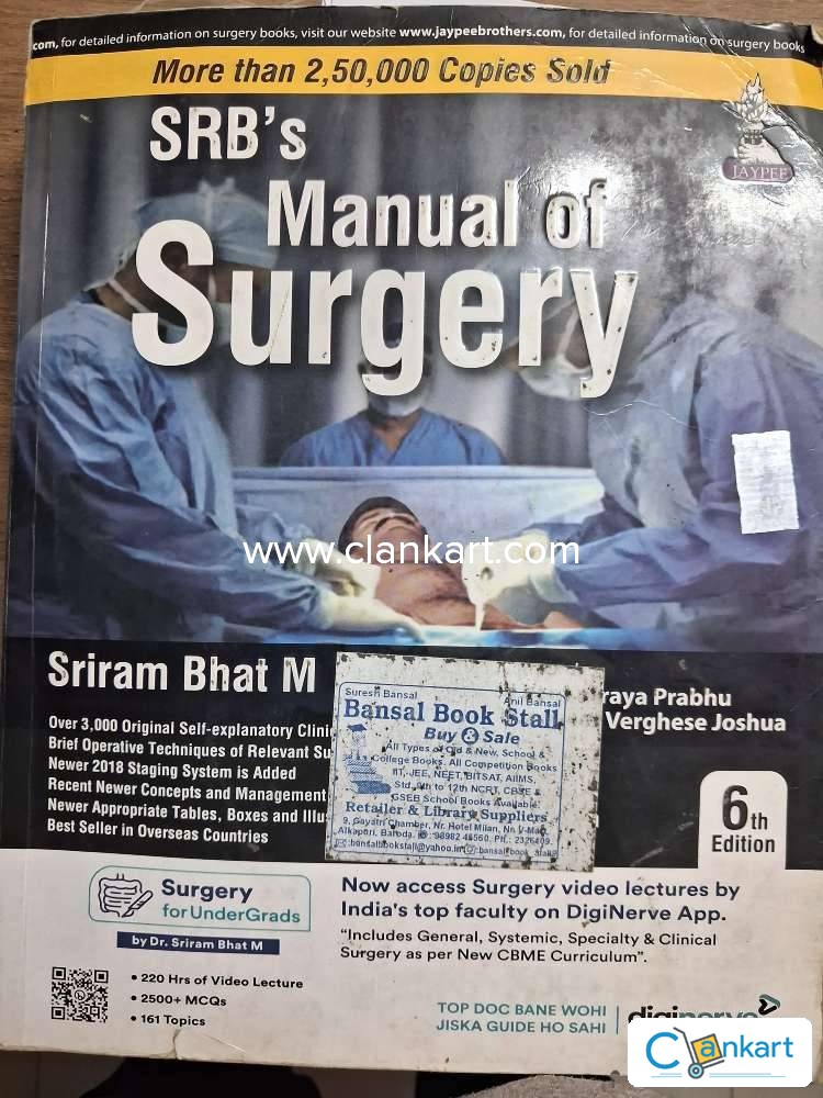 Buy 'SRB's Manuel Of Surgery' Book In Excellent Condition At Clankart.com