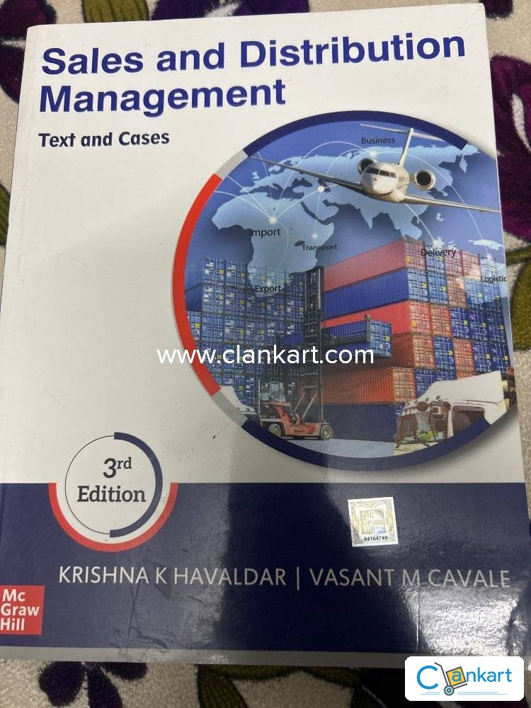Buy 'Sales And Distribution Management: Text And Cases' Book In Excellent Condition At Clankart.com
