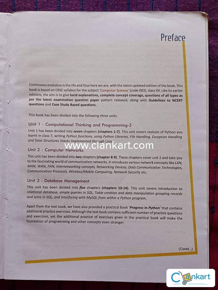 Buy 'Sumit Arora Computer Science For Python Class 12(textbook ...