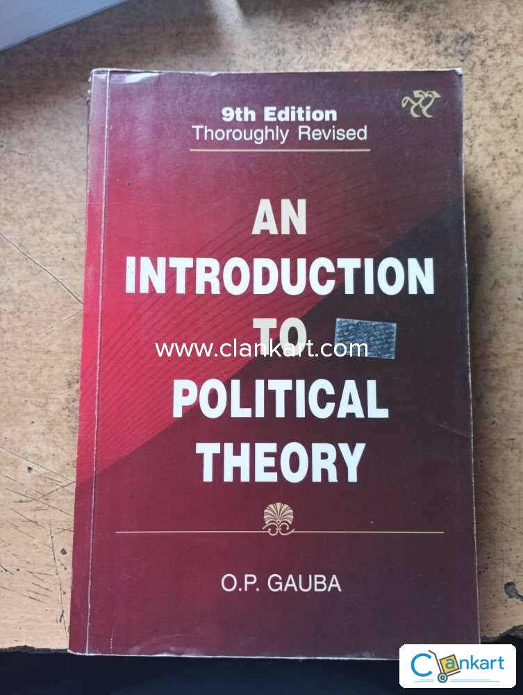 Buy 'An Introduction To Political Theory' Book In Excellent Condition ...
