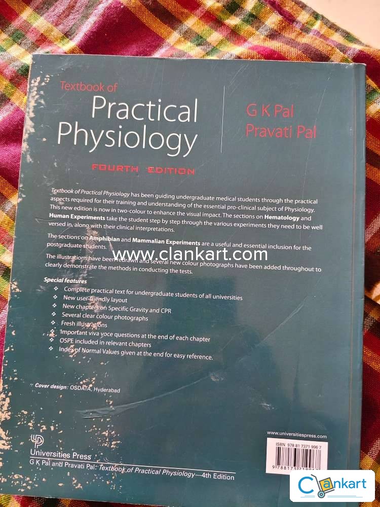 Buy 'Text Book Of Practical Physiology, 4Th Edition' Book In Excellent ...