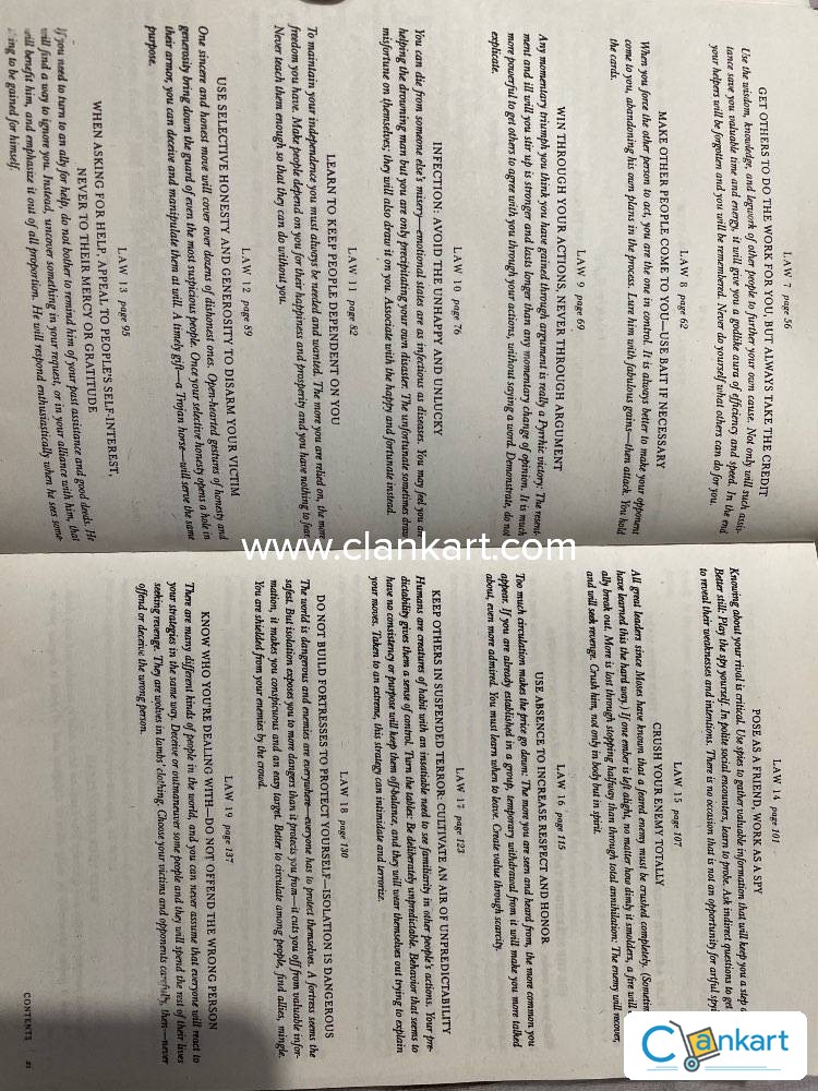 Buy 'The 48 Laws Of Power' Book In Excellent Condition At Clankart.com