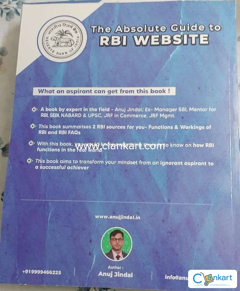 Buy 'RBI Grade B Exam' Book In Excellent Condition At Clankart.com