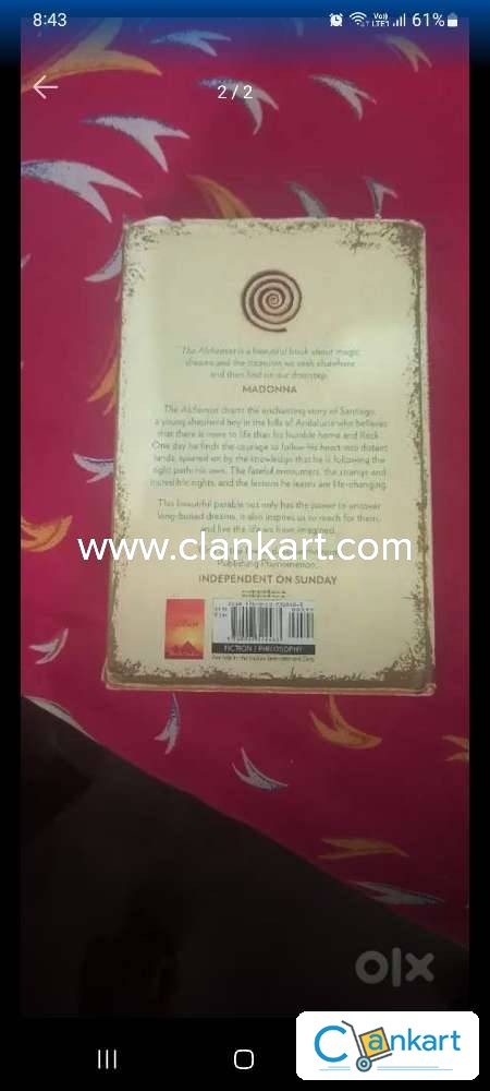 Buy 'The Alchemist' Book In Good Condition At Clankart.com