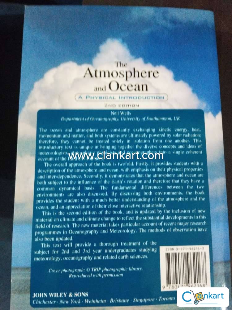Buy 'The Atmosphere And Ocean, A Physical Introduction' Book In ...