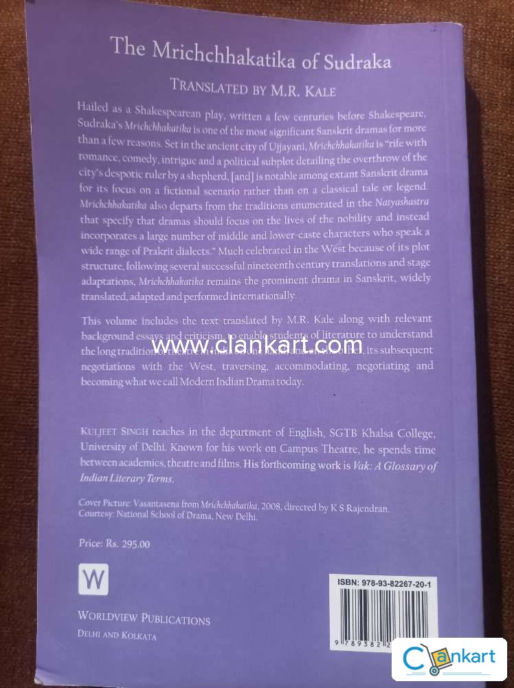Buy 'The Mrichchhakatika Of Sudraka: With Introduction, Critical Essays ...