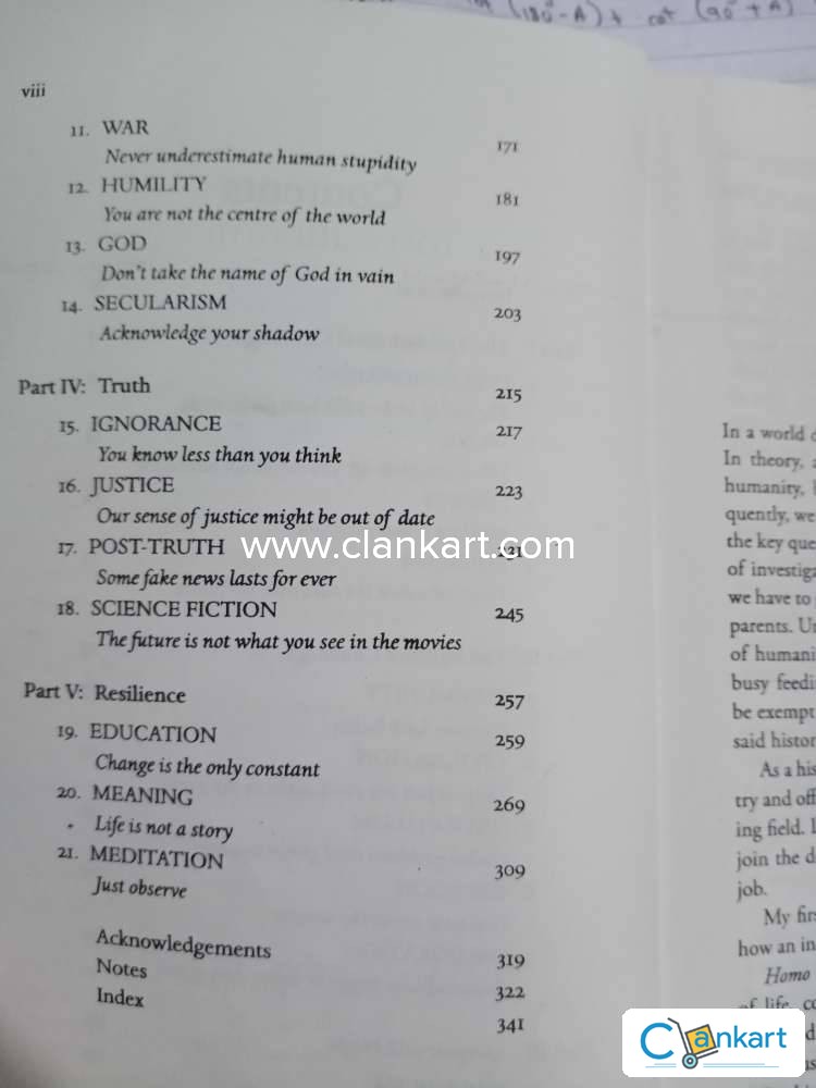 Buy '21 Lessons For The 21st Century' Book In Excellent Condition At ...