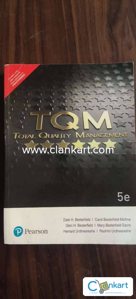 Buy 'Total Quality Management' Book In Excellent Condition At Clankart.com