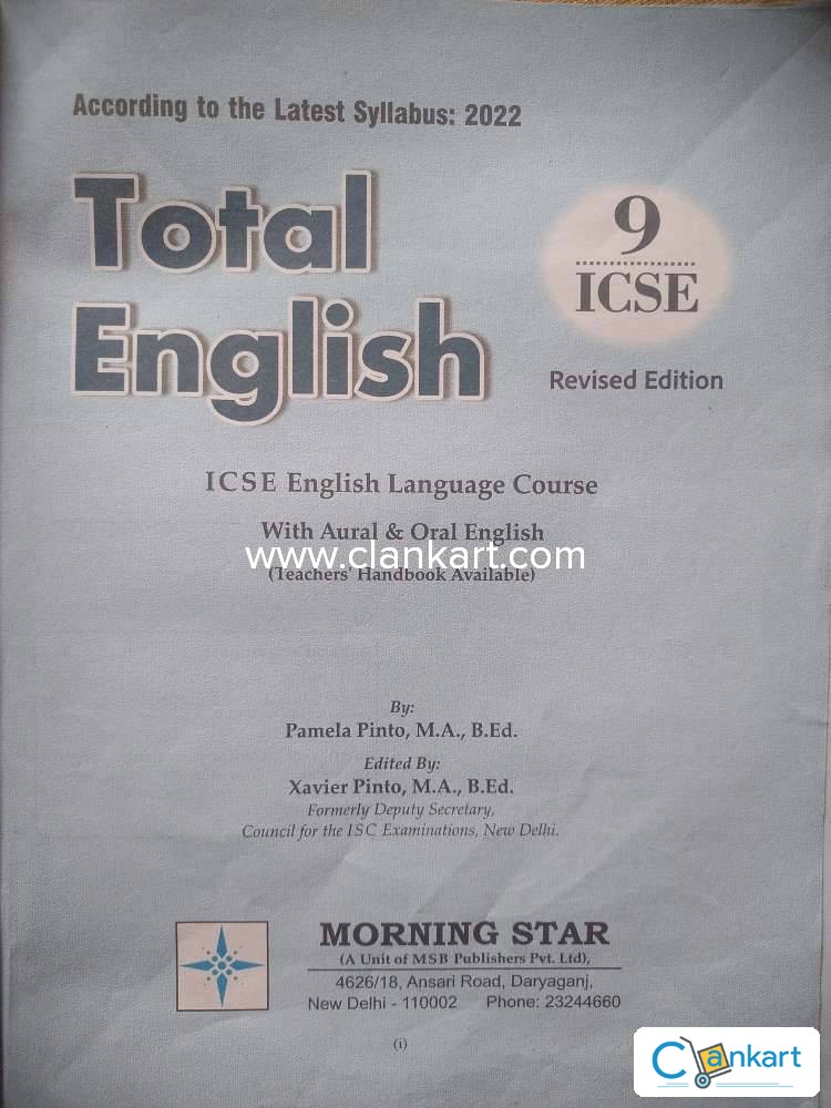 Buy 'Total English Class 9 Icse' Book In Good Condition At Clankart.com