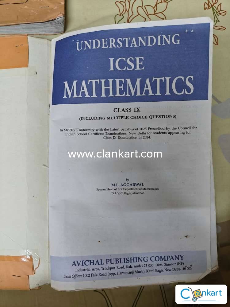 Buy 'Understanding ICSE Mathematics ML Aggarwal Class IX' Book In Good ...