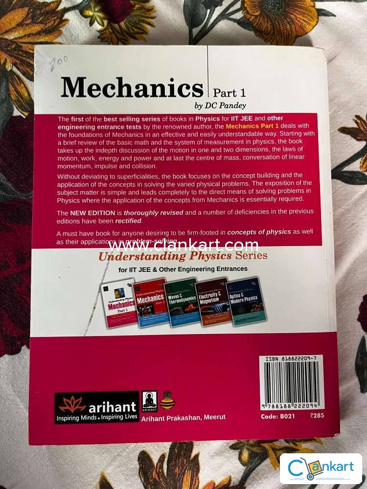Buy 'Understanding Physics Mechanics Part 1 & 2 By DC Pandey For IIT ...