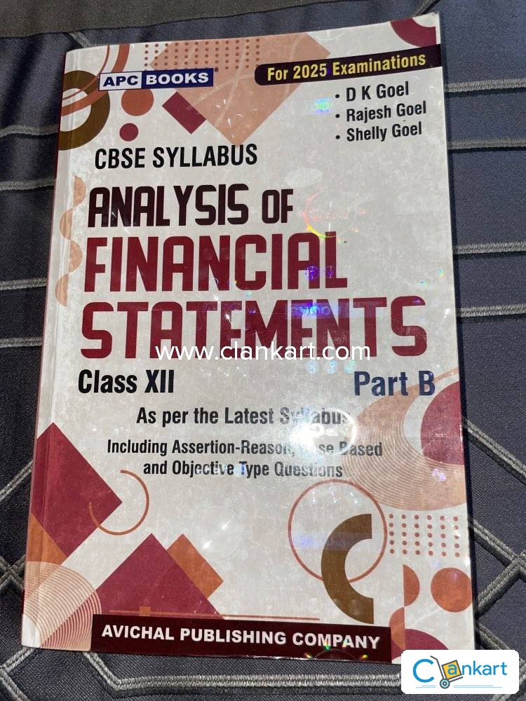 Buy 'Analysis Of Financial Statements Class XII, Part-B (Including ...