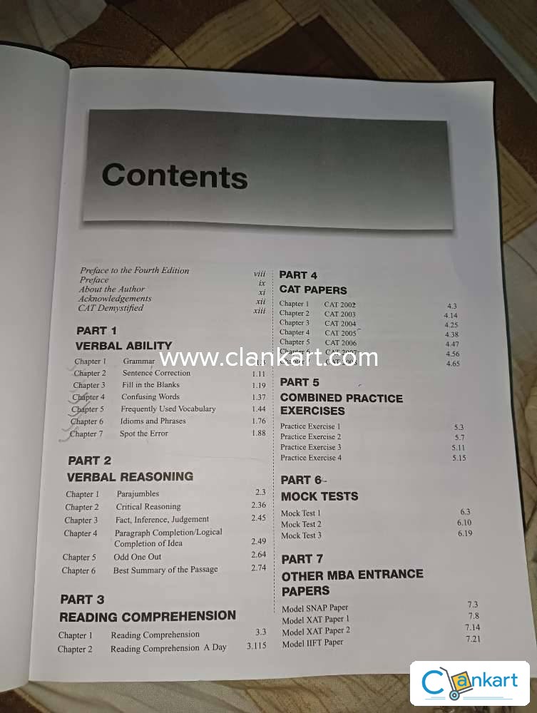 Buy Verbal Ability And Reading Comprehension For Cat Fourth Edition