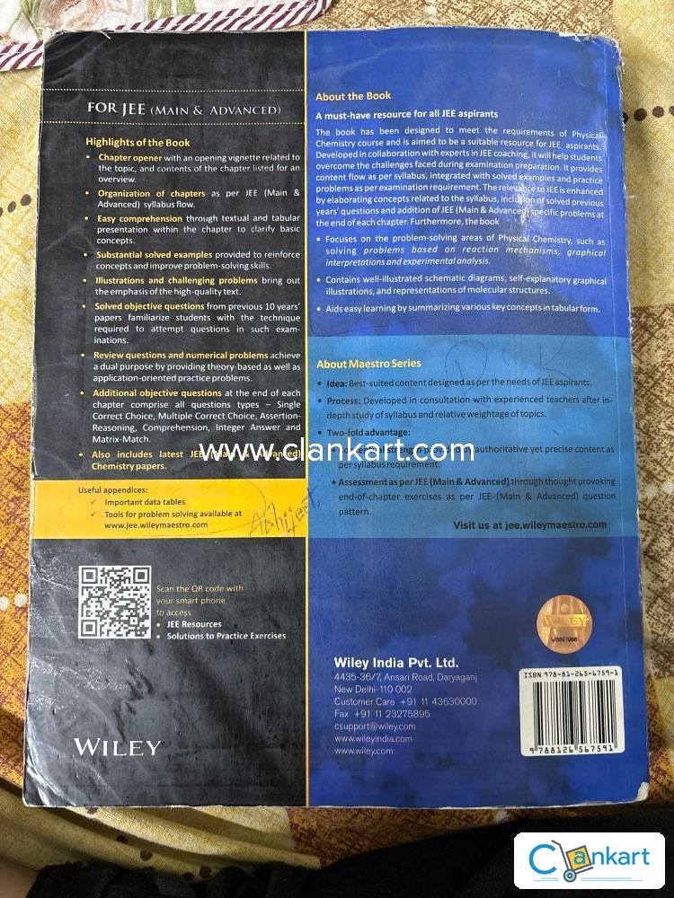 Buy 'Wiley's Physical Chemistry For JEE (Main & Advanced)' Book In ...
