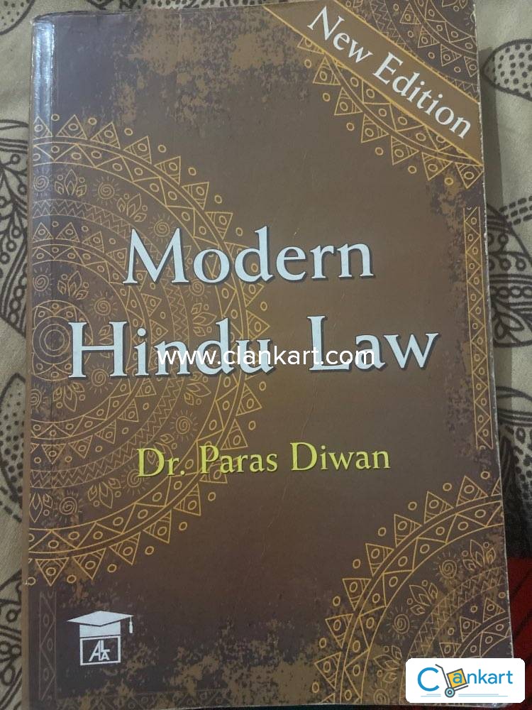 Buy 'modern Hindu Law By Dr. Paras Diwan' Book In Excellent Condition ...