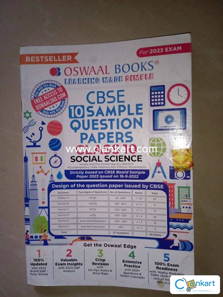 Buy 'Oswaal CBSE Sample Question Papers Class 10 Social Science Book ...