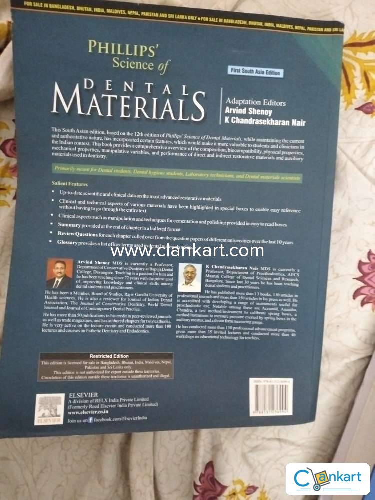 Buy 'Phillips' Science Of Dental Materials: 1st SouthAsia Edition' Book ...