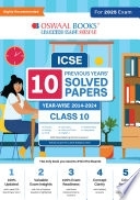 Buy 'ICSE 10 Previous Year Solved Papers Yearwise 2014-2023, Class-10 ...